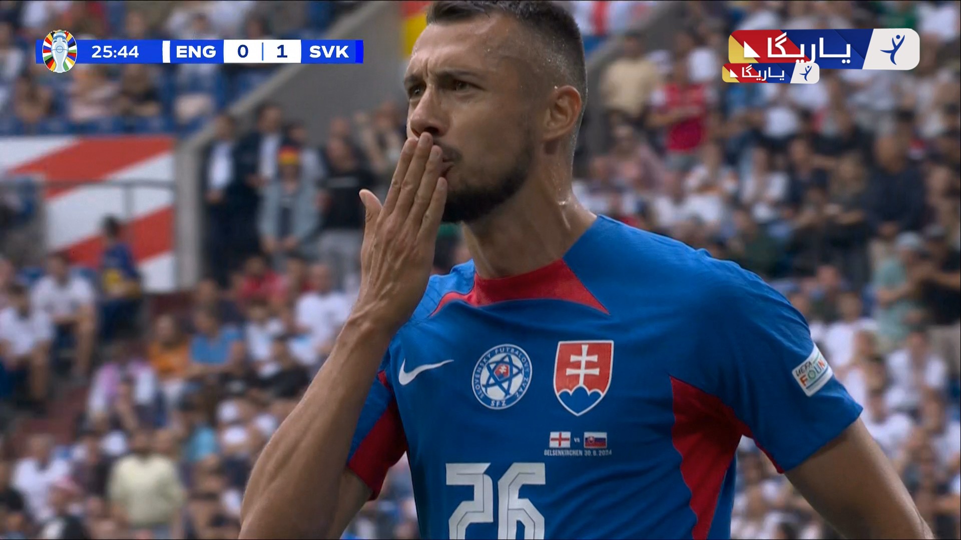 ڤیدیۆ: گۆڵی یەکەمی سلۆڤاکیا بەرامبەر ئینگلتەرا - Yariga